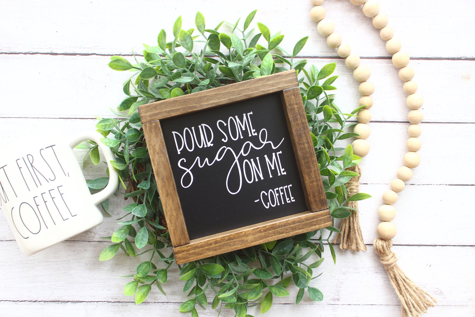 Rustic Coffee Bar Decor Signs Farmhouse Coffee Signs for | Etsy