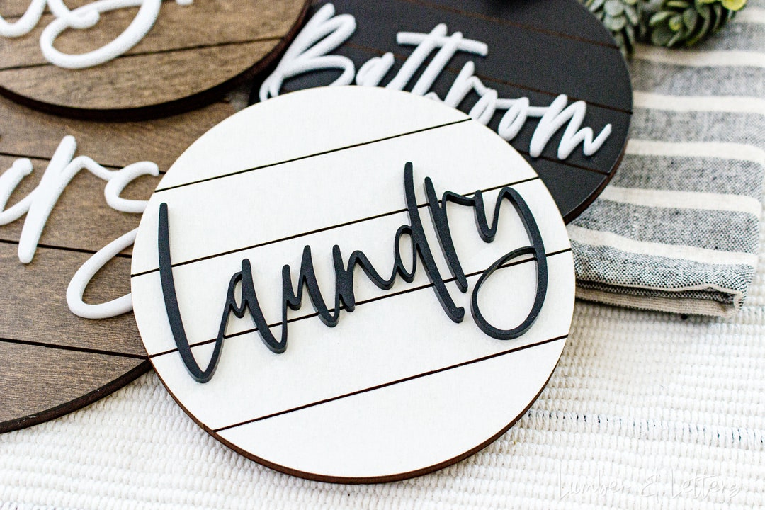 3D Lettered Shiplap Modern Farmhouse Laundry Door Sign Pantry Door Exit ...