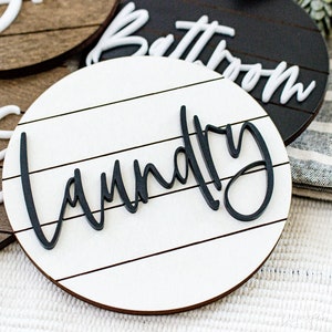 3D Lettered Shiplap Modern Farmhouse Laundry Door Sign Pantry Door Exit ...