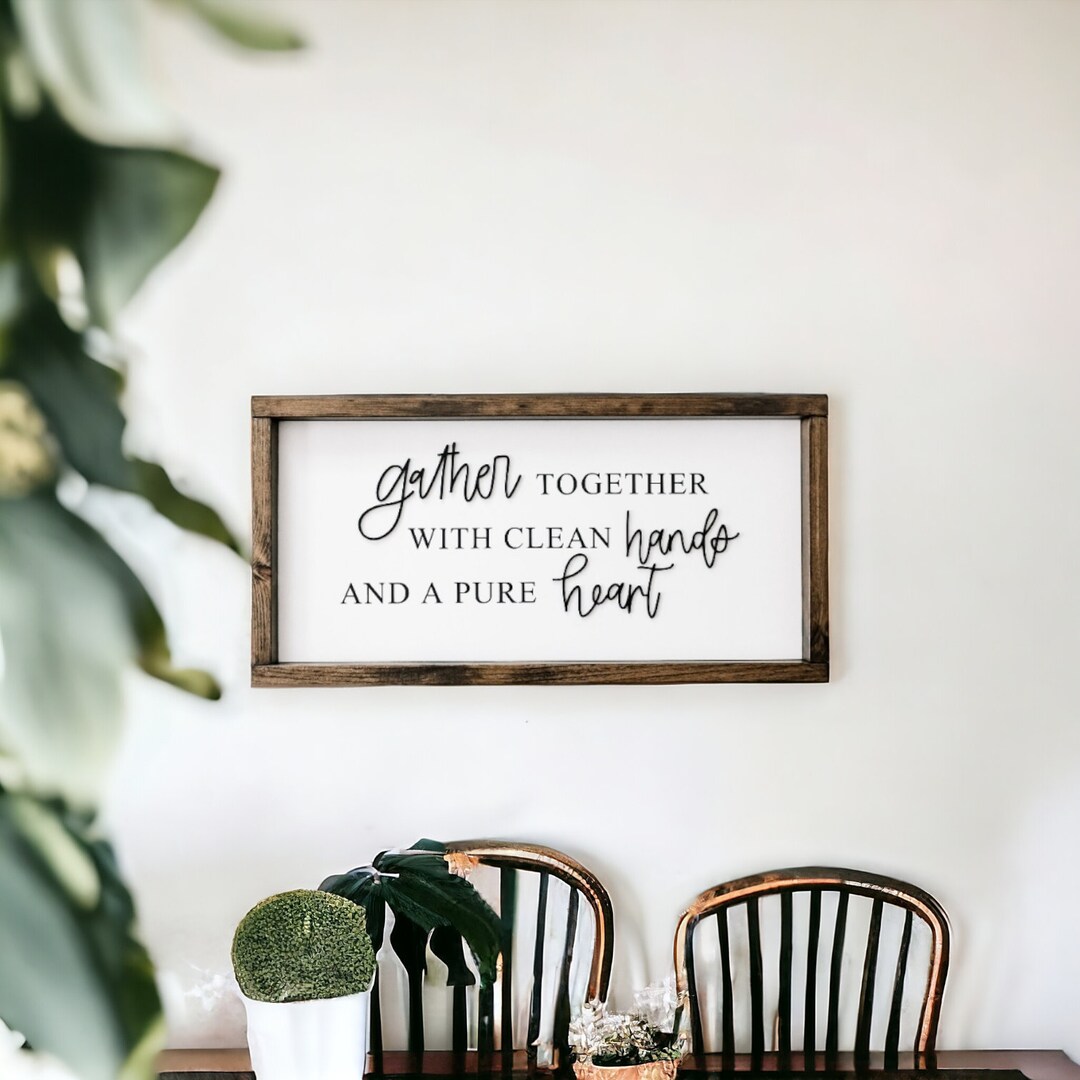 Dining Room Wall Decor Quote Signs Modern Farmhouse Wall Decor ...