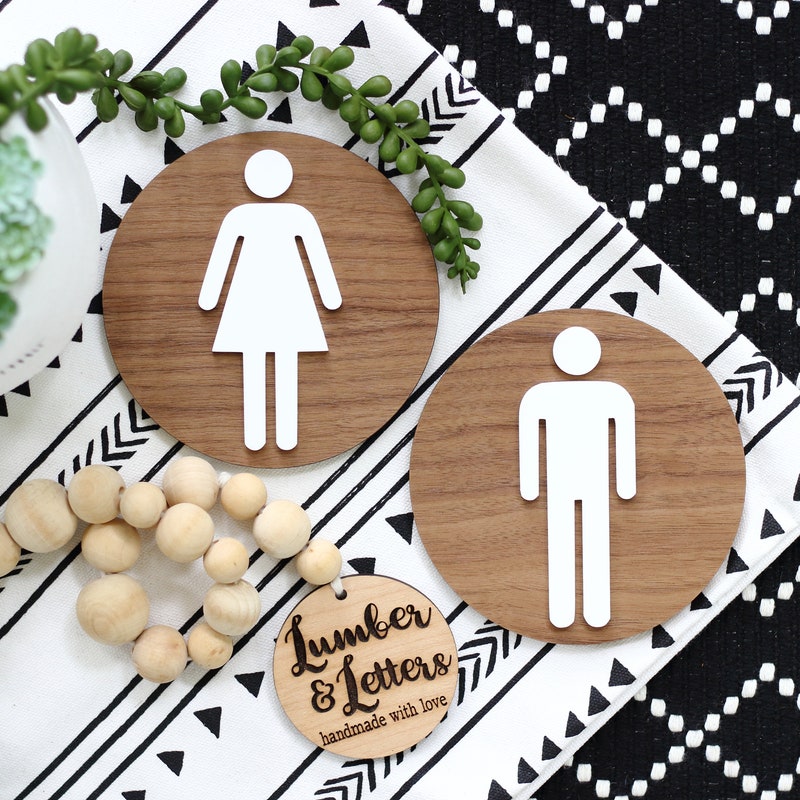 Farmhouse Bathroom Signs - Etsy