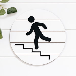 3D Business Stairs Direction Signs for Rustic Modern Vibes Interior ...