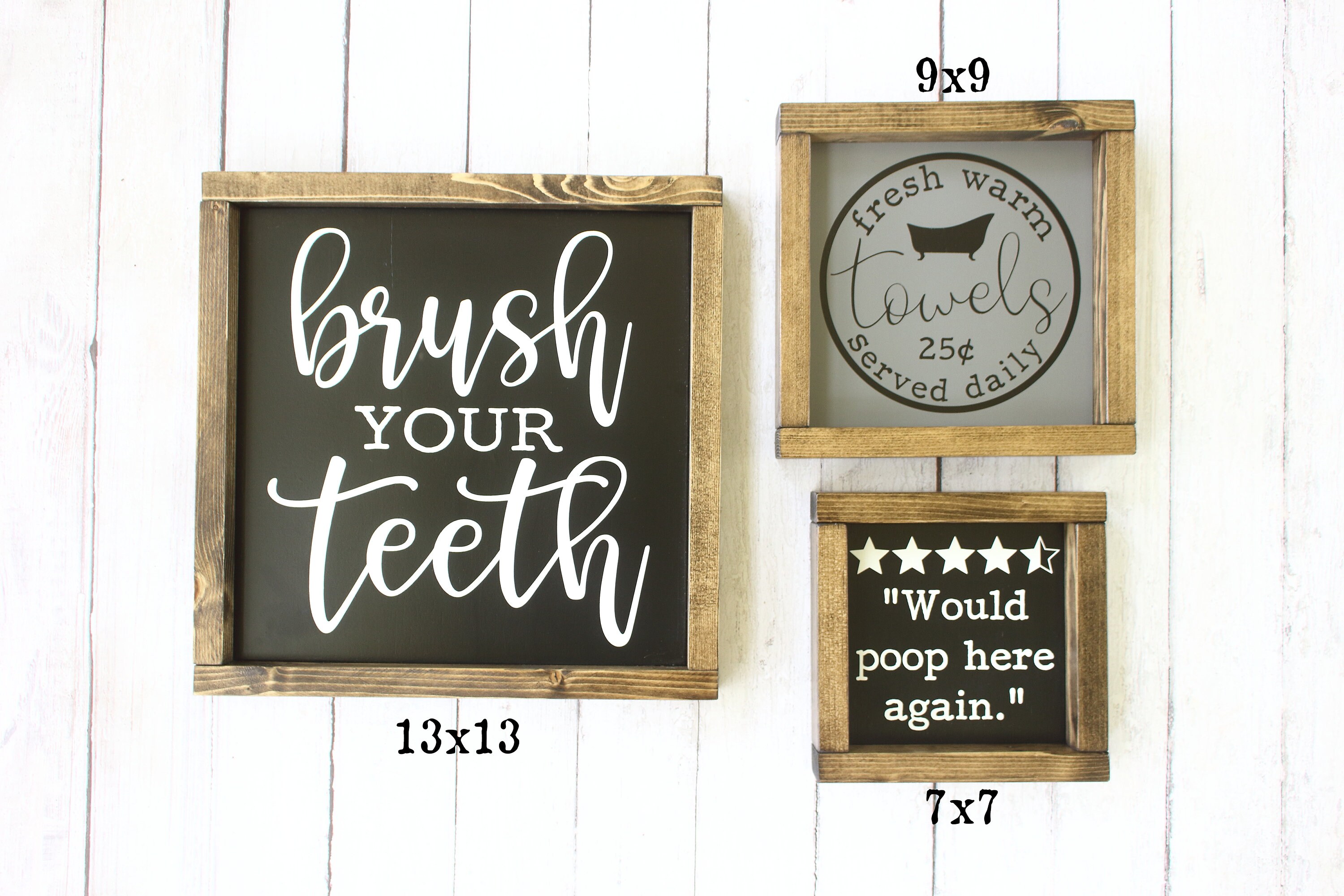 Bathroom Wall Decor Wash Your Hands Bathroom Sign Rustic | Etsy