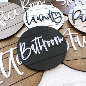 3D Lettered Shiplap Modern Farmhouse Laundry Door Sign Pantry Door Exit ...