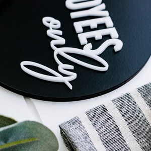 3D Staff Only Sign Business Door Signs Employees Only Sign Boutique ...