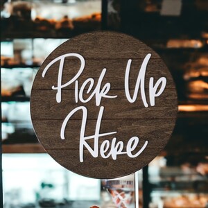Pick up Here Order Here Sign for Small Business Order Here Bakery Sign ...