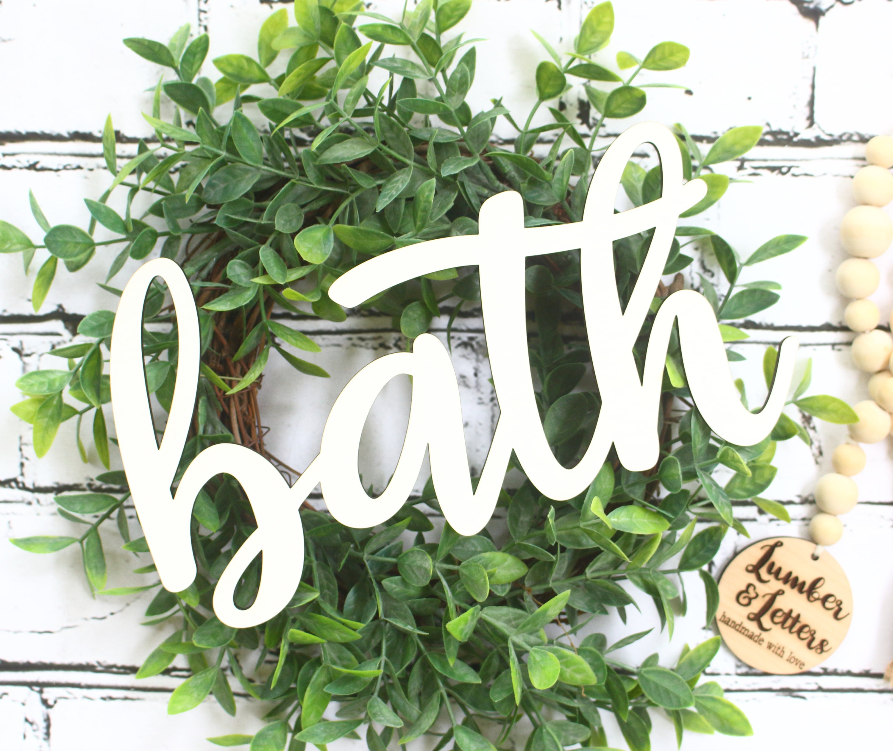 Bath Word 3D Modern Black Words for Wall Bath Door Sign - Etsy