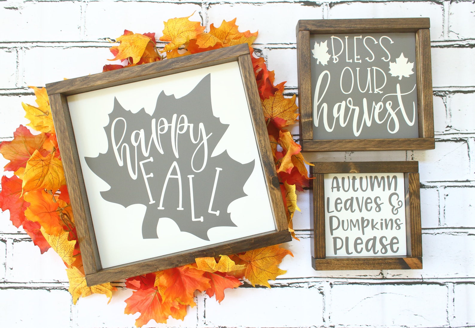Fall Decor Sign Collection by Lumber and Letters - Etsy