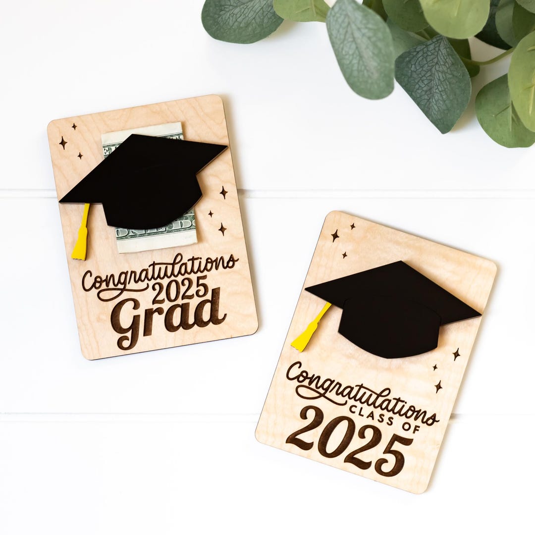Graduation Money Holder Grad Cap Folded Cash Gift Congratulations 2025 ...