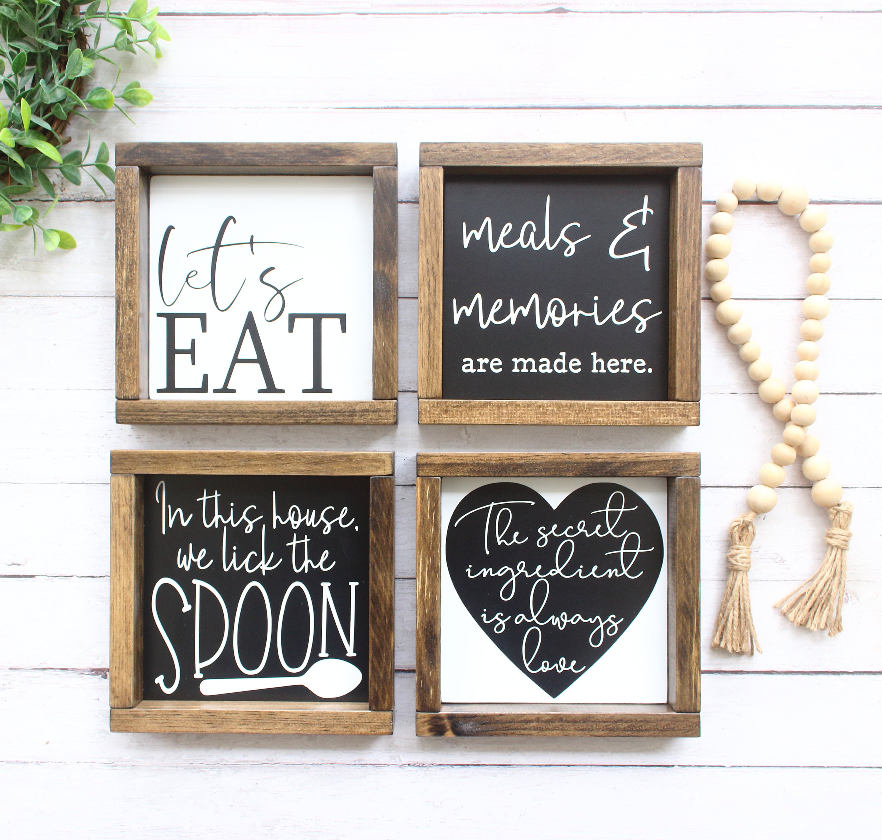 Kitchen Wall Decor Rustic Kitchen Signs Black And White Etsy Uk