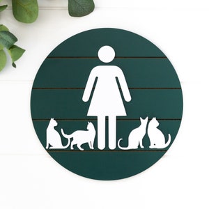 3D Restroom Sign With Pets Restroom Sign for Veterinarian Office Gift ...