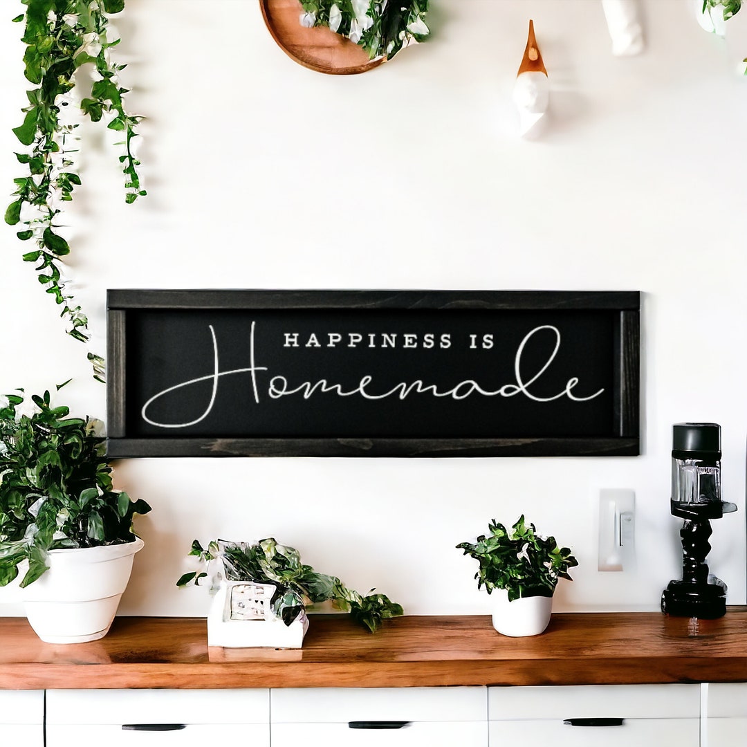 Happiness is Homemade Kitchen Wall Decor Modern Farmhouse Dining Room ...