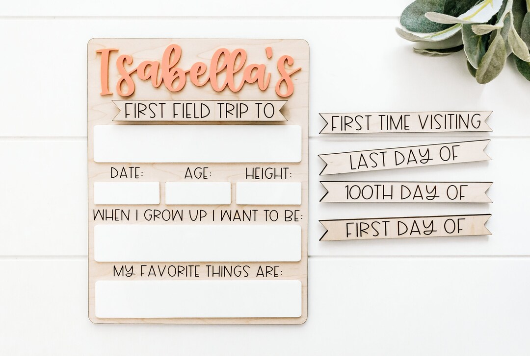 Custom Sign for Back to School Photo Prop for First Day Reusable Dry ...