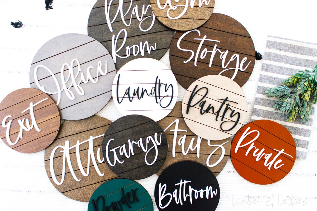 3D Lettered Shiplap Hallway Door Signs Laundry Door Sign Pantry Office ...