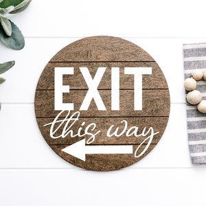 3D Exit Sign Business Door Signs Exit This Way Sign Emergency Exit ...