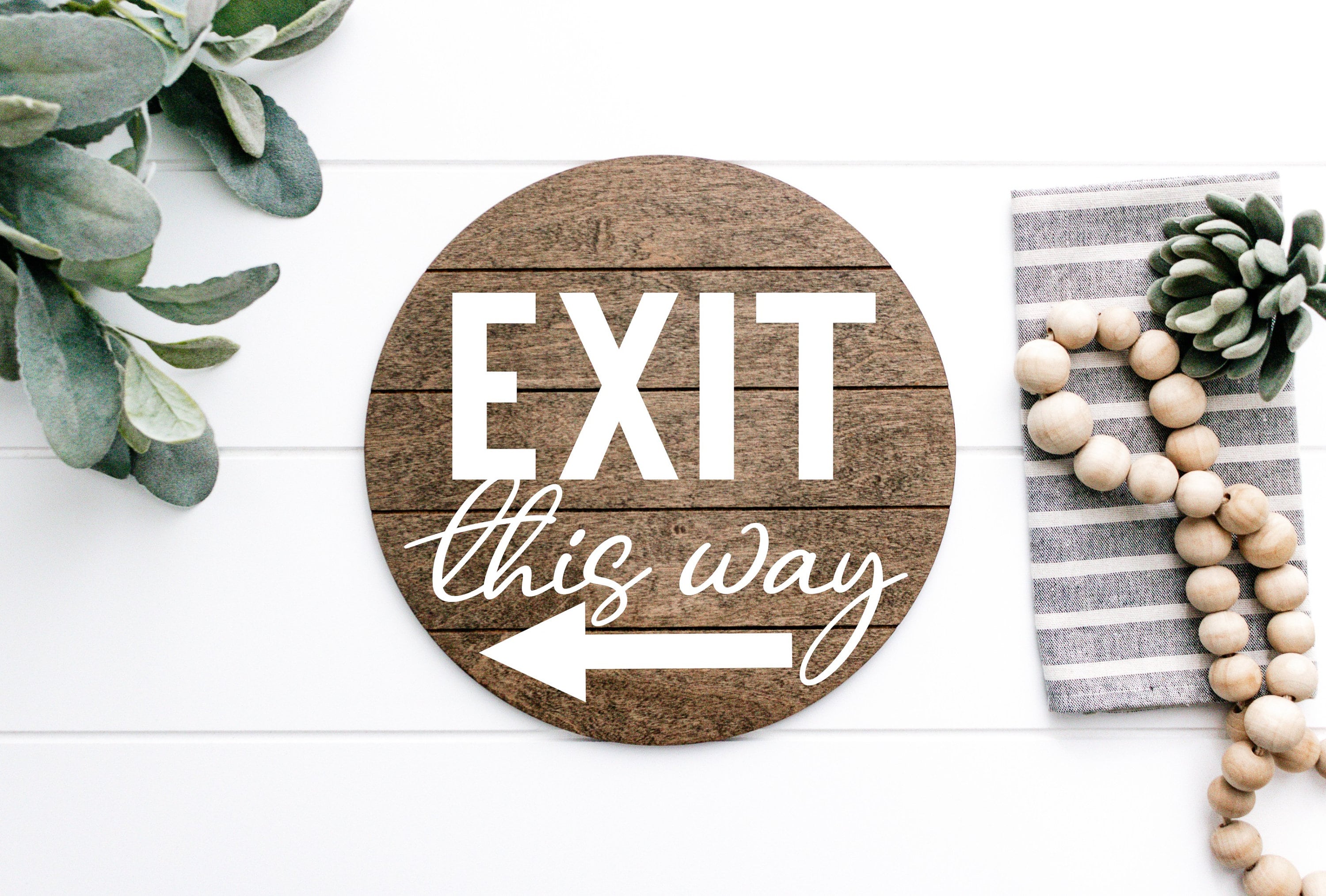 3D Exit Sign Business Door Signs Exit This Way Sign Emergency Exit ...