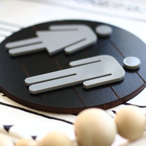 3D Restroom Shiplap Sign, Mini Bathroom Signs, Farmhouse Bathroom Decor ...