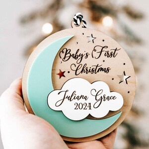 Baby's First Christmas Ornament Personalized Baby Gift Milestone ...