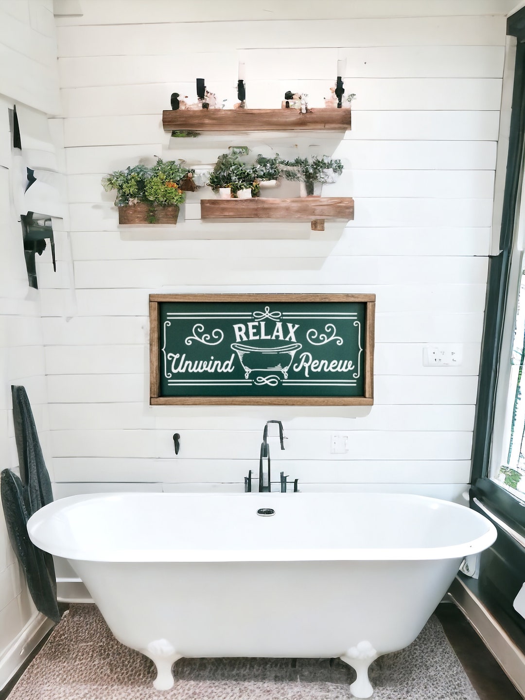 Scratch and Dent Relax Renew Bath Sign Bathroom Wall Decor - Etsy