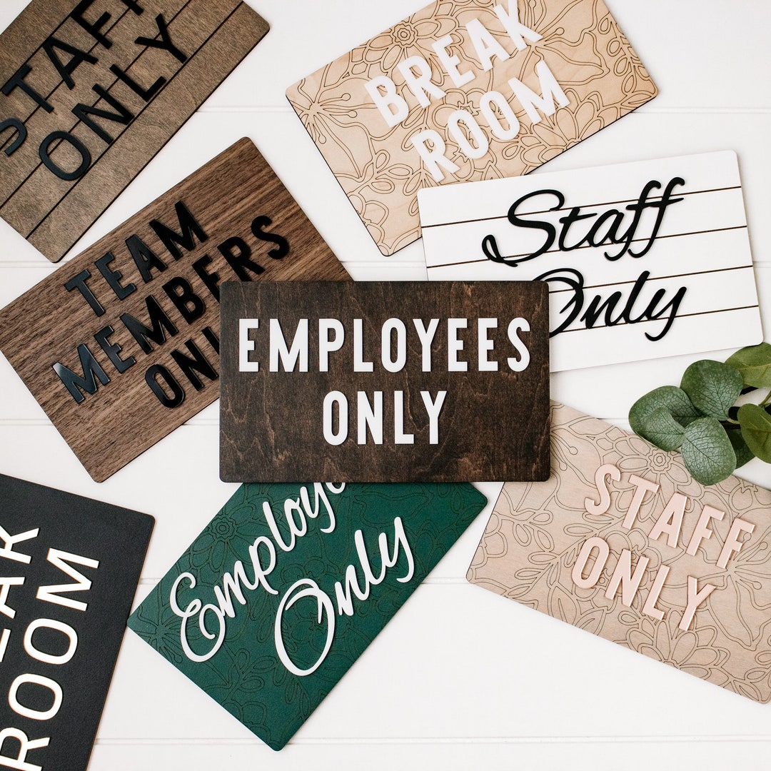 Custom Business Signs Employees Only Staff Only Sign - Etsy