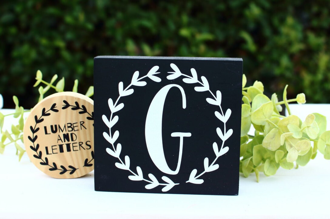 One Letter Initial Signs | Etsy