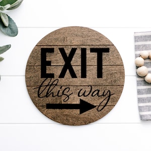 3D Exit Sign Business Door Signs Exit This Way Sign Emergency Exit ...