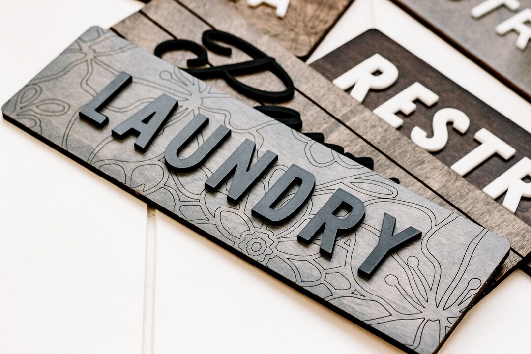 Laundry Room Sign Laundry Room Door Sign Rental Home Room Labels - Etsy