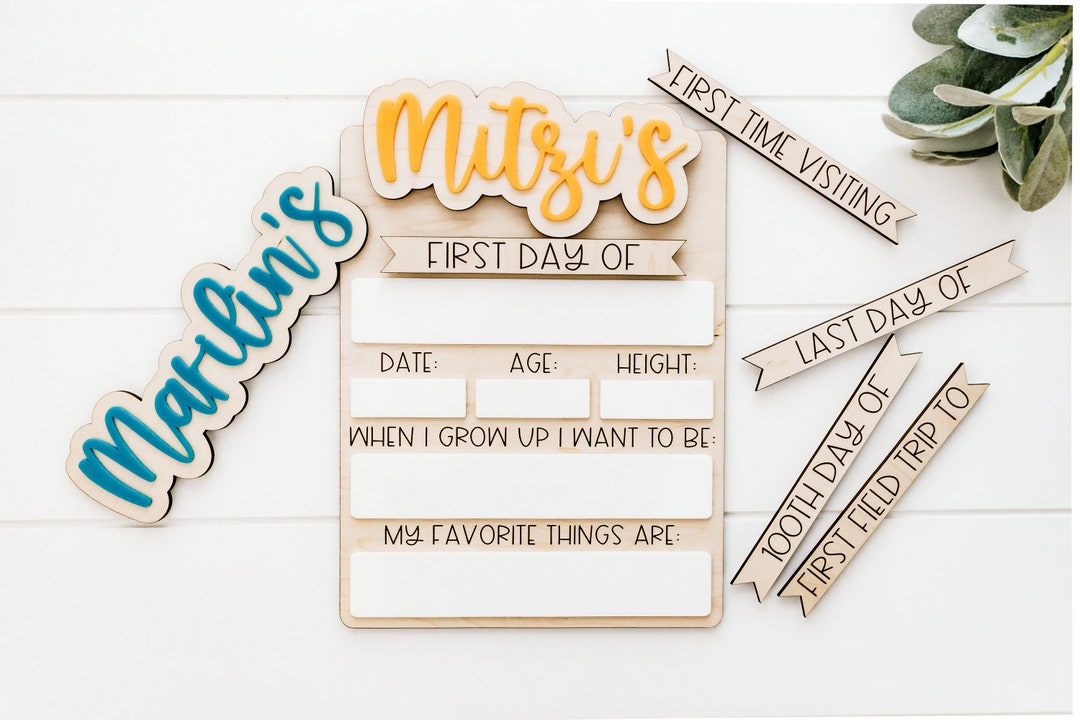 Custom Sign for Back to School Photo Prop for Multiple Kids First Day ...