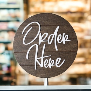Pick up Here Order Here Sign for Small Business Order Here Bakery Sign ...