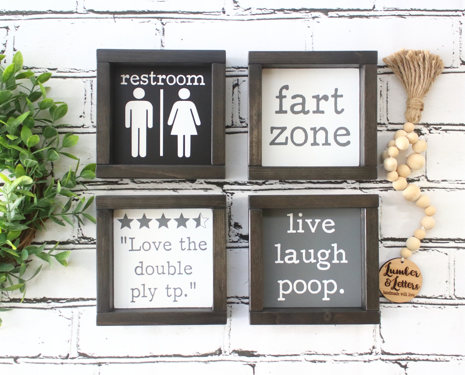 Bathroom Wall Decor Sign Collection - Etsy