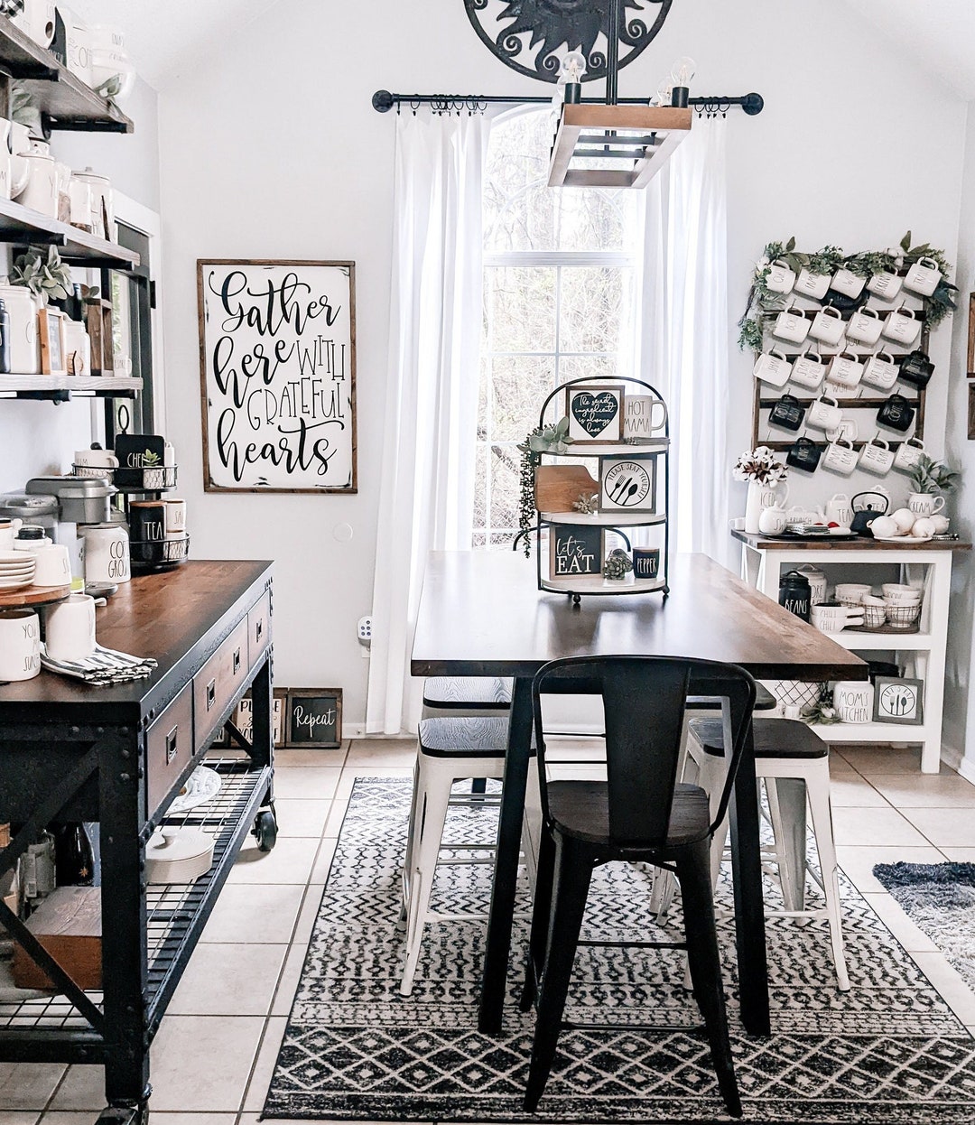 Large Kitchen Wall Art Inspirational Sign Modern Farmhouse - Etsy