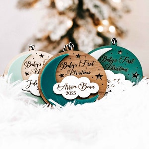 Baby's First Christmas Ornament Personalized Baby Gift Milestone ...