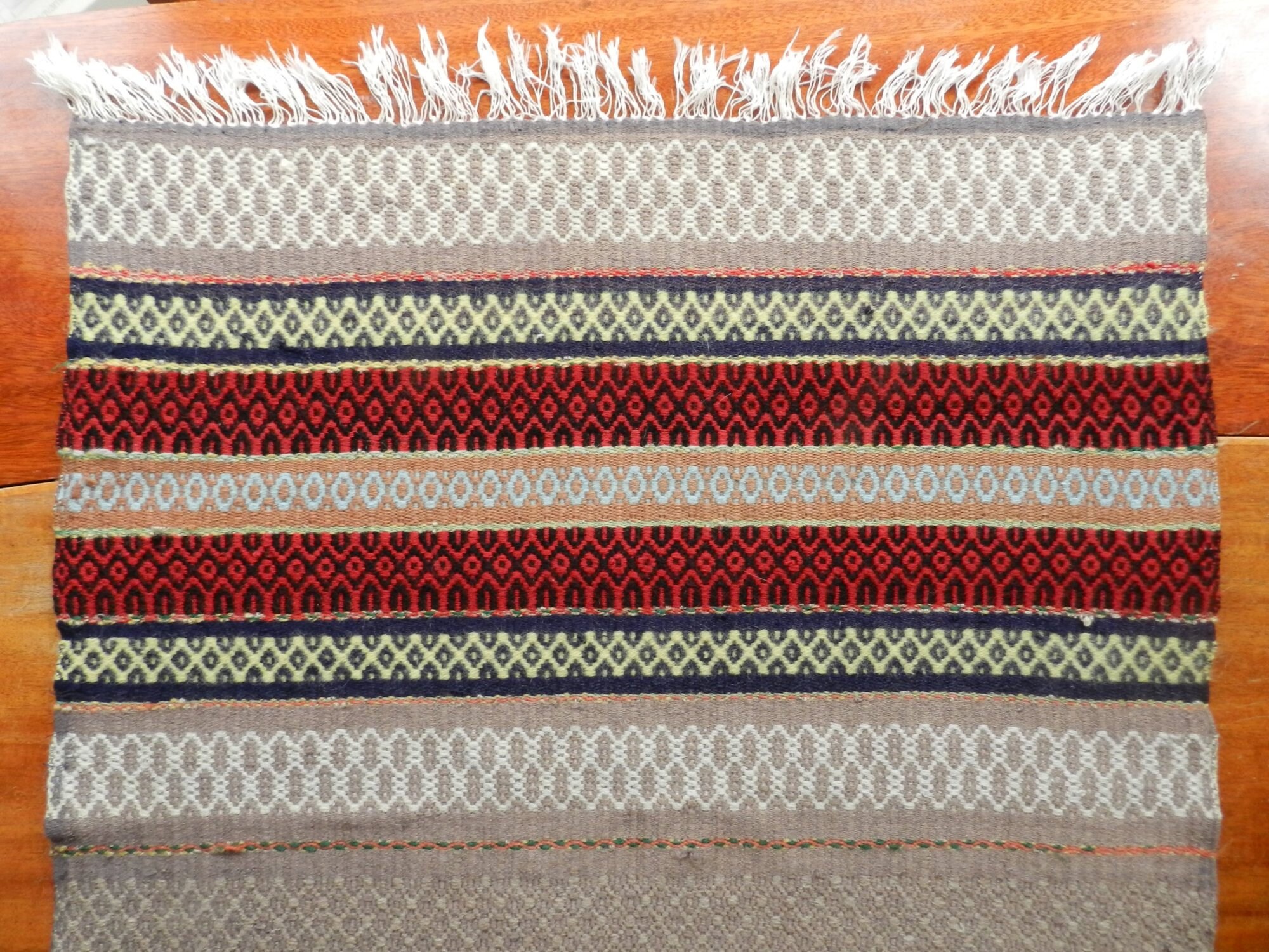 Antique Hand-woven Wool Table Runner: Swedish Rosengång Folk Art - Etsy