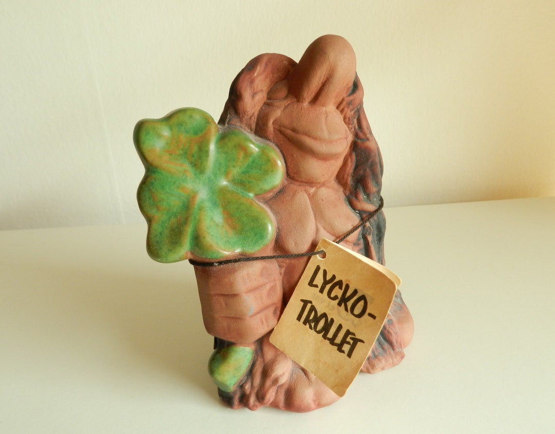 Terracotta "lucky Troll" Figurine Designed by Bengt Nilsson for Jie ...