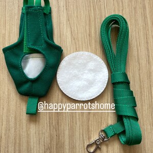 Green Bird Flight Suits•••happyparrotshome••• ••with 160cm Leash/ for ...