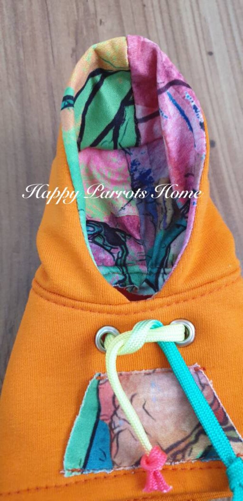 Orange//hoodie Birdie Pet Clothing Parrot Bird Hoodie for - Etsy