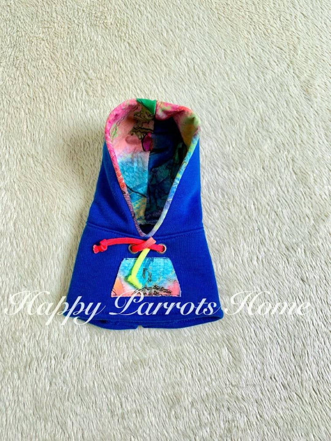 Navy// Bird Parrot Hoodie Pet Clothing for Cockatiel African Grey ...