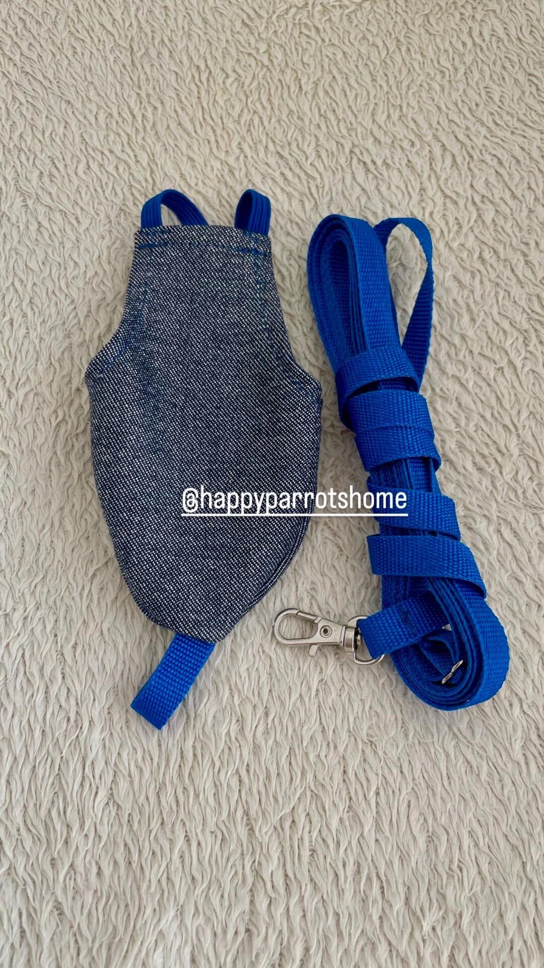 Jean Bird Diaper Parrot Flight Suit +2meters Leash Cockatiel Lovebird ...