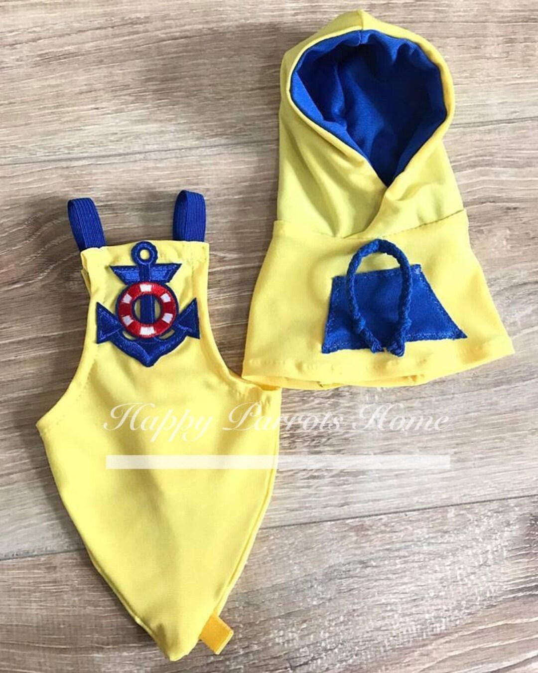 Sailor SET Bird Parrot Hoodie Pet Clothing for Conure Cockatiel African ...