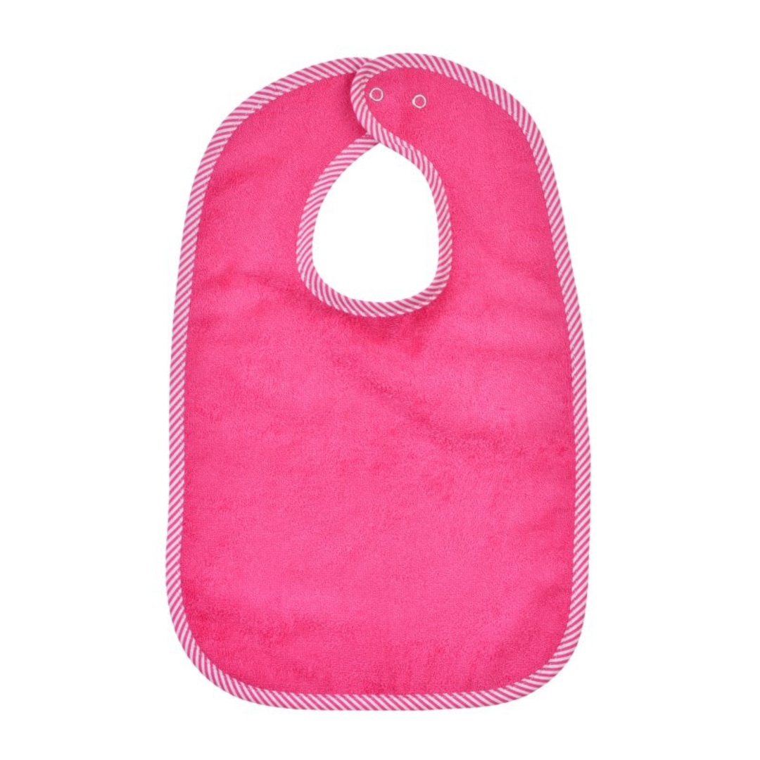 GIANT BIB Embroidered With Name 019 Pink Stripes Bib Giant Bib - Etsy