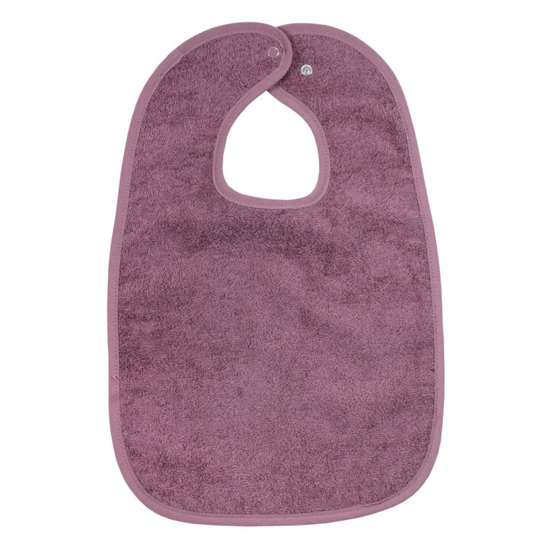 GIANT BIB Mauve Embroidered With Name Bib Giant Bib - Etsy