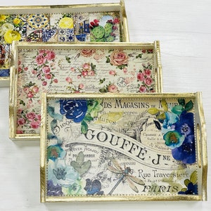 Pink Small Trays in Stock and to Order, Breakfast in Bed Tray, Street ...