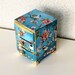 Small Blue Mini Chest of Dravers, Box Cherry Blossom, Trinket Drawers ...