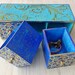 Blue Mini Chest of 3 Drawers, Blue Box, Jewelry Box, Vanity Makeup ...