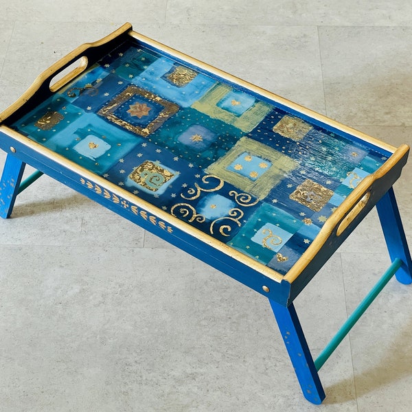 Blue Folding Table - Etsy