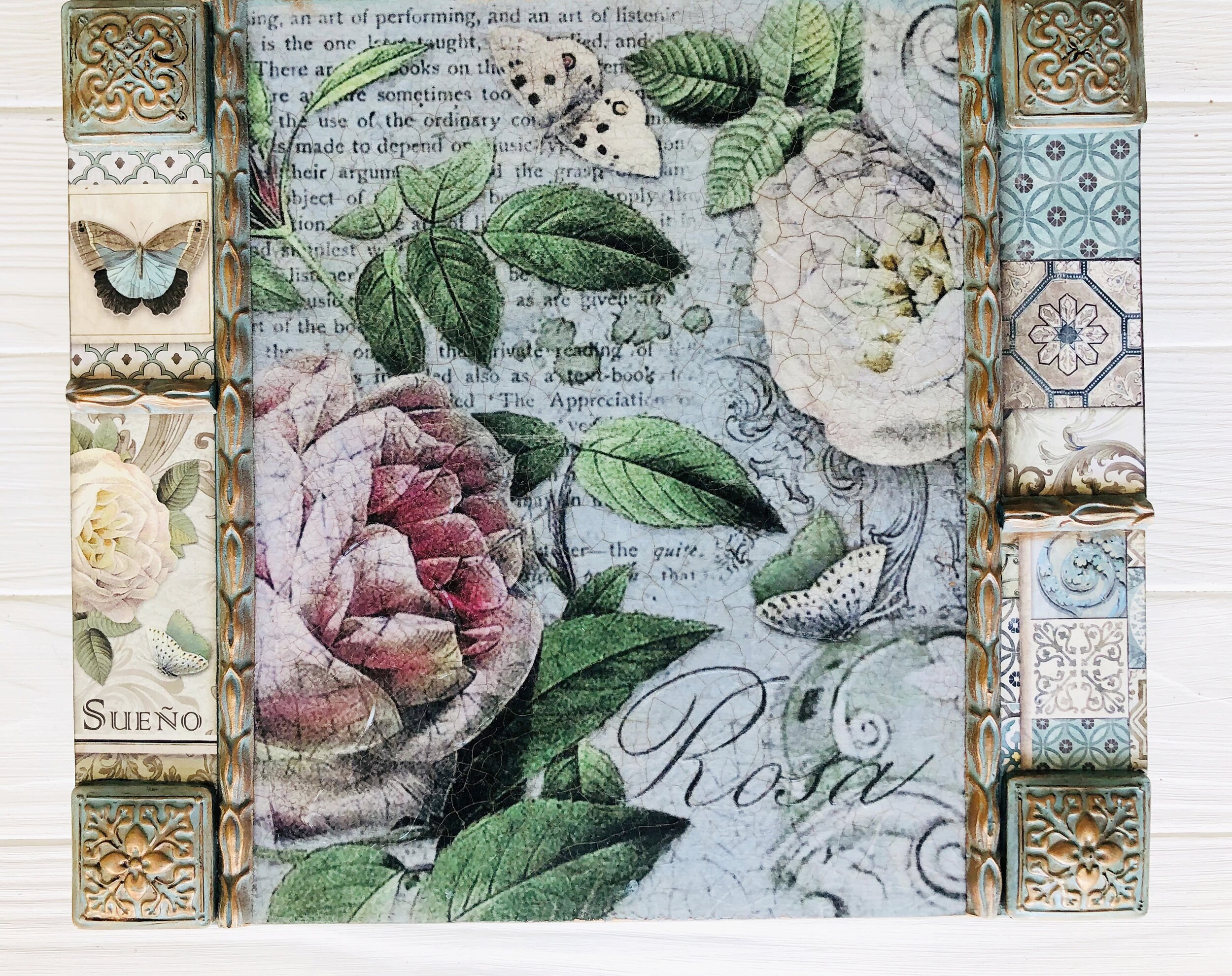 Large Blue Tea Box Rose Tea Bag Stand Tea Bag Holder - Etsy