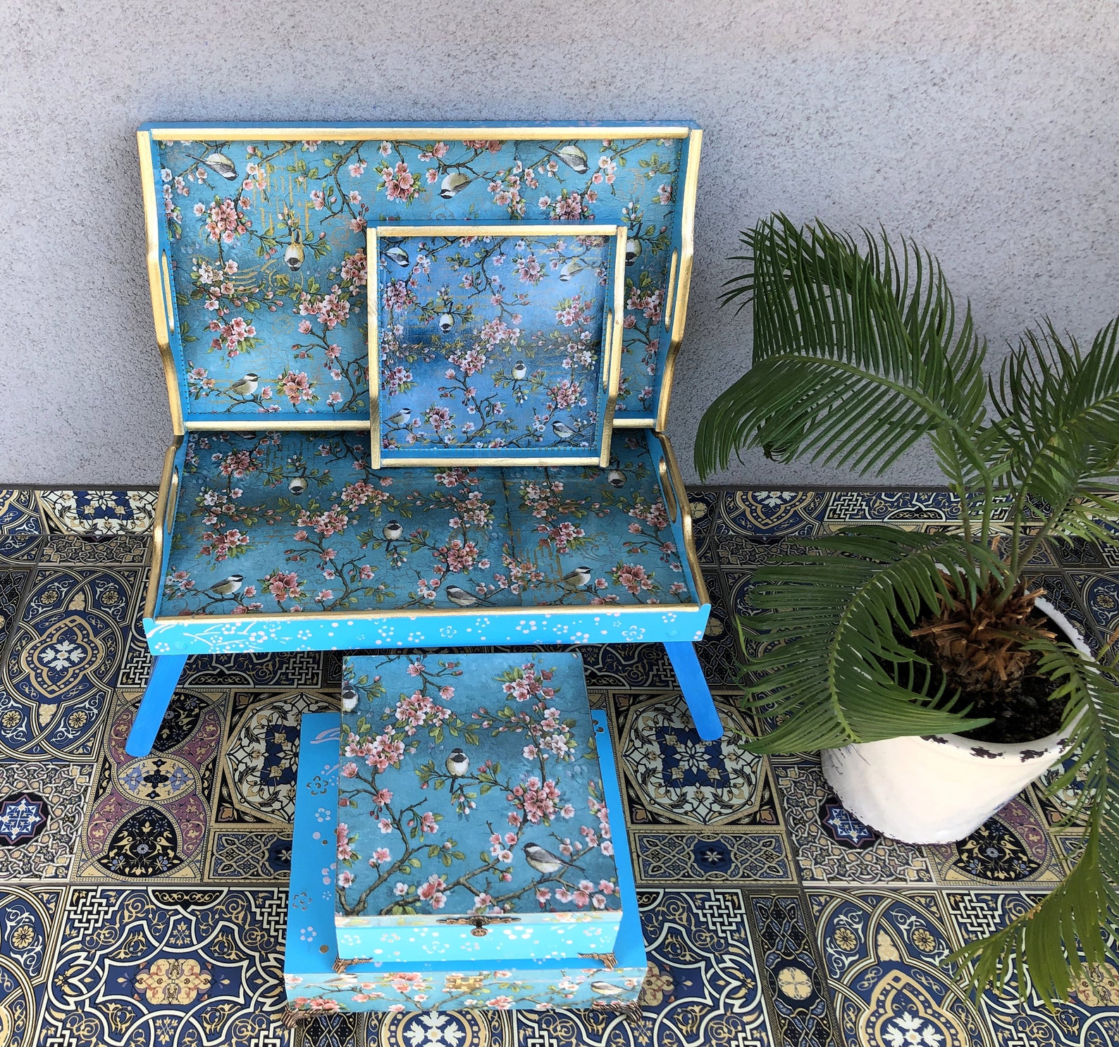 Blue Mantle Clock Carriage Clock Fireplace Clock | Etsy