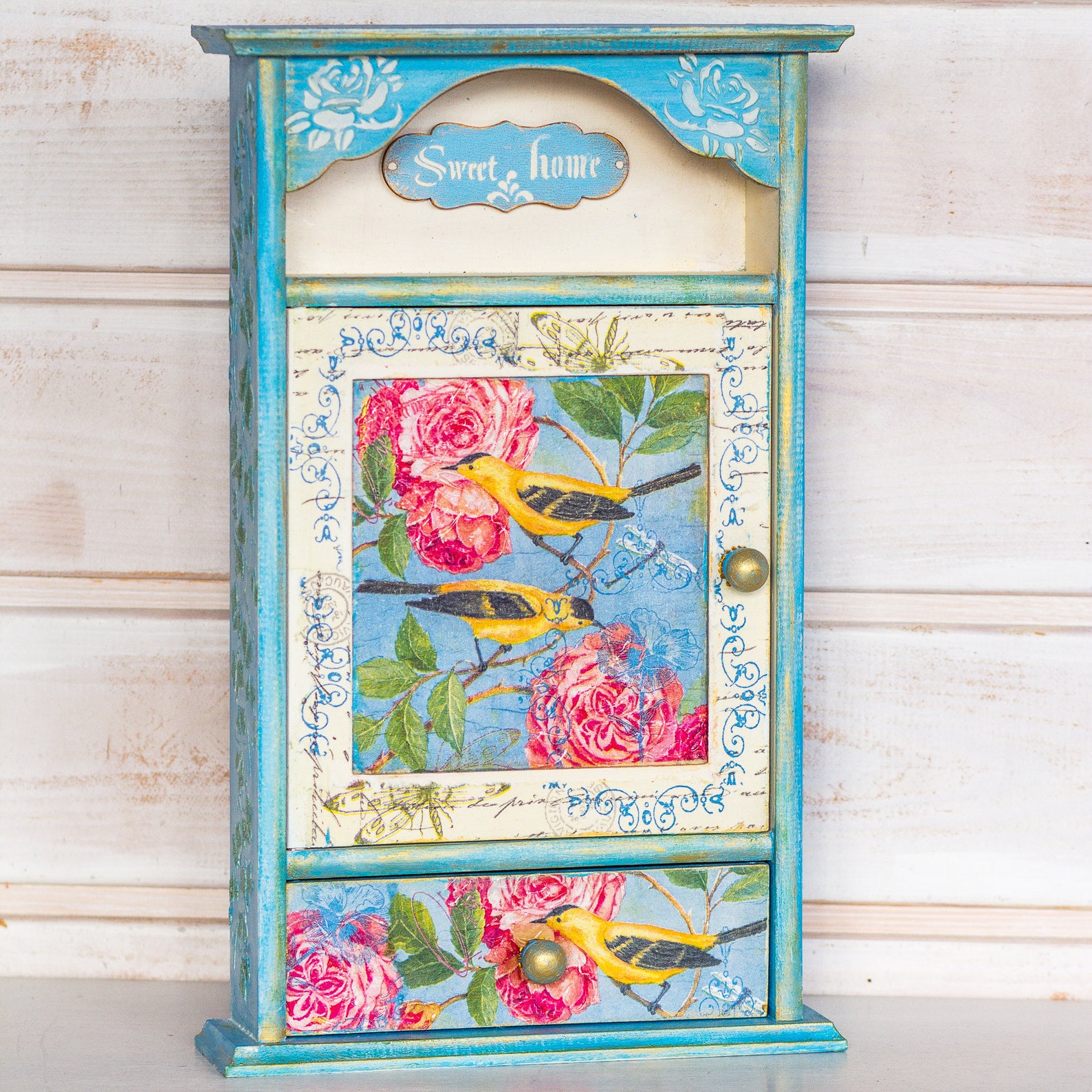 Wooden Key Cabinet Key Box Storage Wall Key Holder Rustic - Etsy