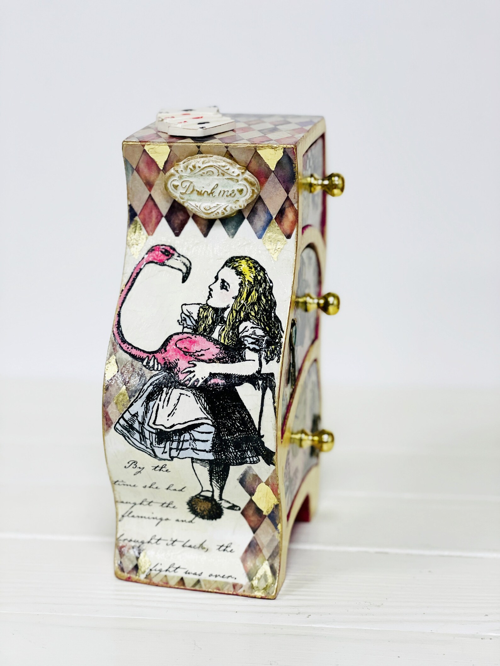 Wavy Chest of Drawers Alice in Wonderland, Mini Chest of Drawers to ...