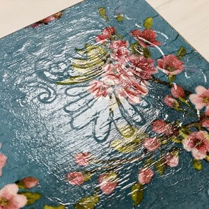 Large Blue Box, Tea Box Chinoiserie Birds, 12-compartment Tea Box ...